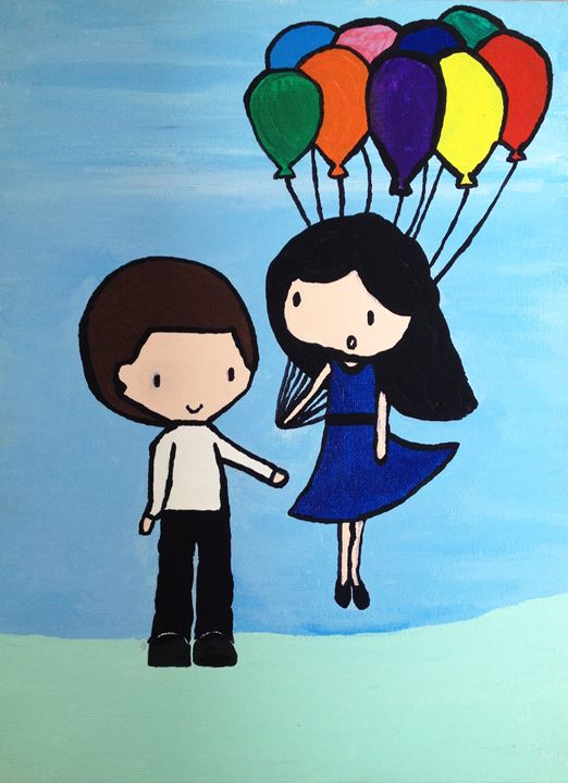 Up up and away - Sarah Hamilton Art - Paintings & Prints, Humor ...