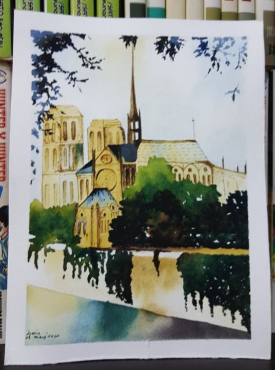 Watercolor painting-river bank - Doris lee gallery - Paintings & Prints ...