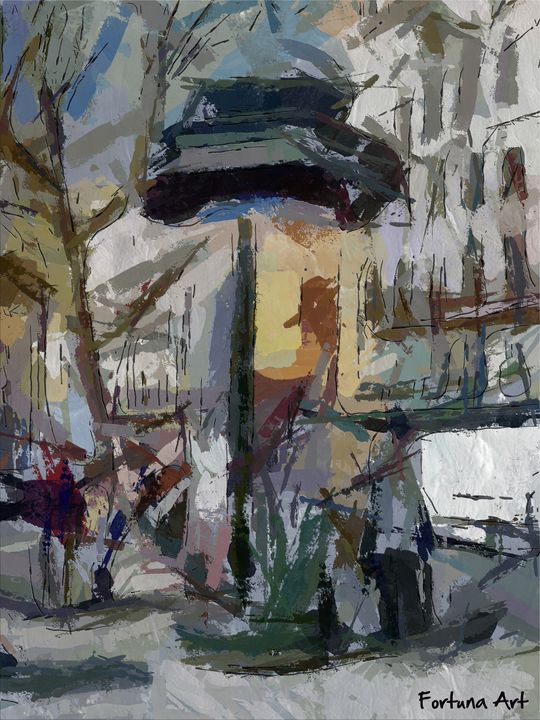 Morris column in Paris - FORTUNA ART - Digital Art & AI, Buildings ...