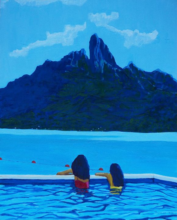 Mt. Otemanu #2 - Thomas Mampalam - Paintings & Prints, Landscapes ...
