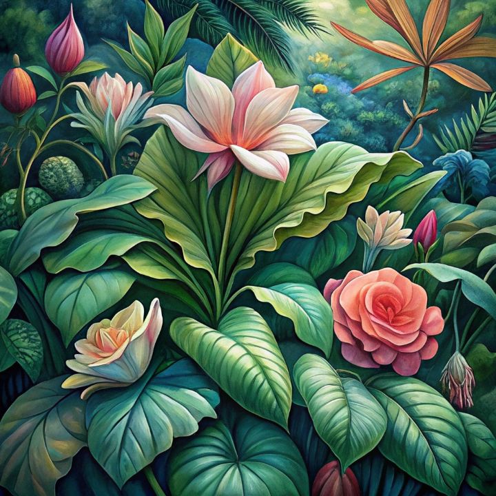 "Lush Emergence" - BeautyArt - Drawings & Illustration, Flowers, Plants ...