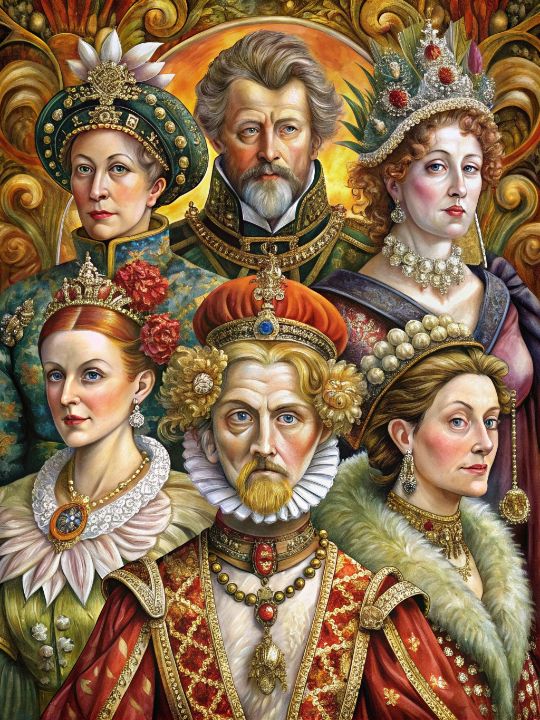 "Regal Visions: Portraits of Royalty - BeautyArt - Paintings & Prints ...