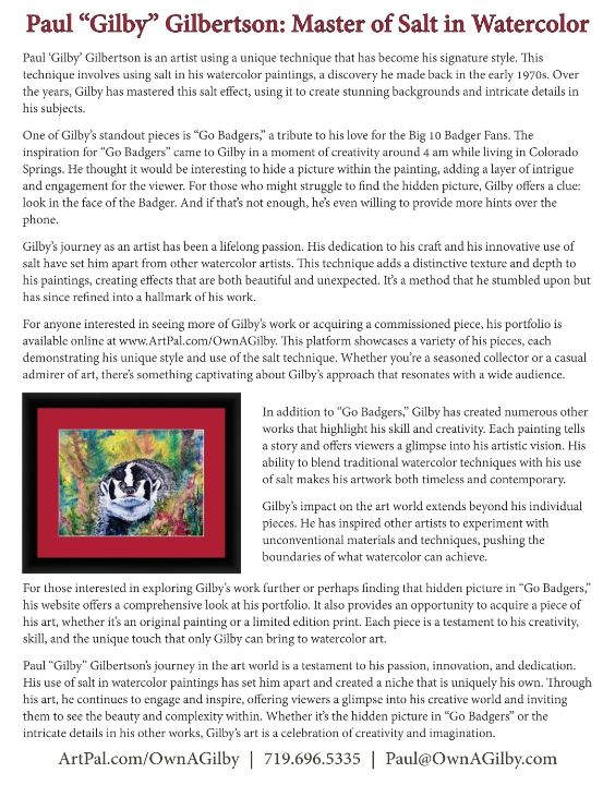 NEW ARTICLE ABOUT GILBY 6/11/24 - All New "Gilby's Foundation for the ...