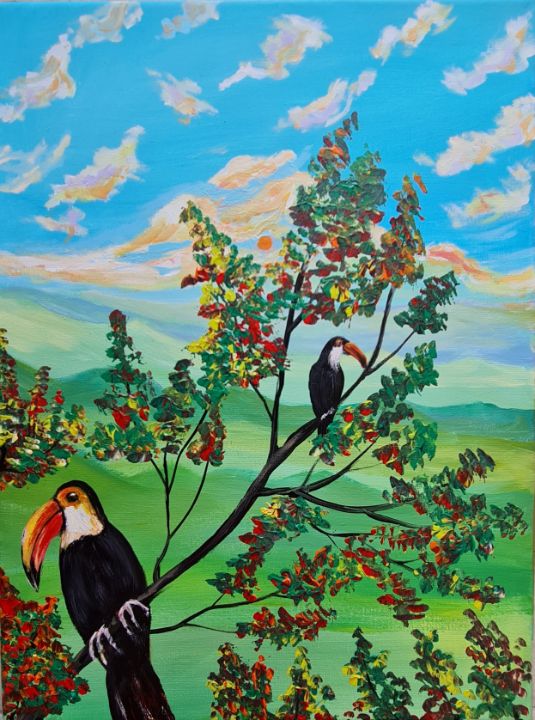 Toucan couple - C.E.T. Chicu Eugenia Touma - Paintings & Prints ...