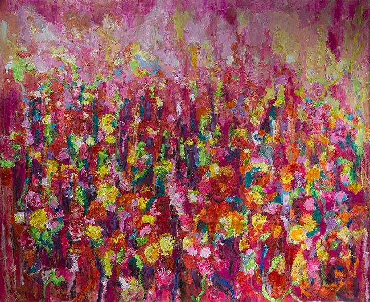 Cerise - Suzette Swart - Paintings & Prints, Abstract, Organic - ArtPal