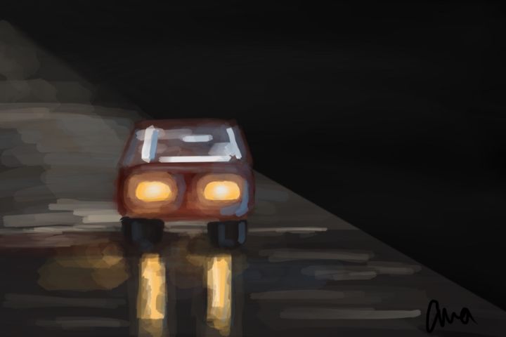 “Late night drive” - Art with Ava - Digital Art & AI, Vehicles ...