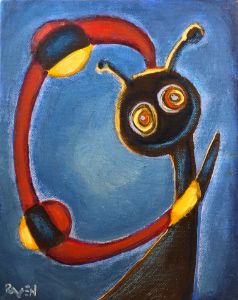 Raven Creature - Paintings & Prints, Sculptures & Carvings