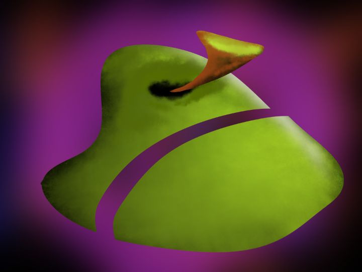 Odd-shaped apple - Cartoon art - Digital Art & AI, Food & Beverage ...