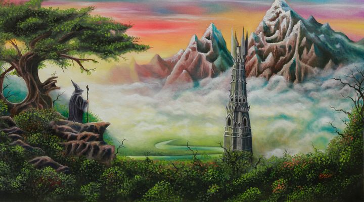 Sunset over Isengard - Syren - Paintings & Prints, Fantasy & Mythology ...