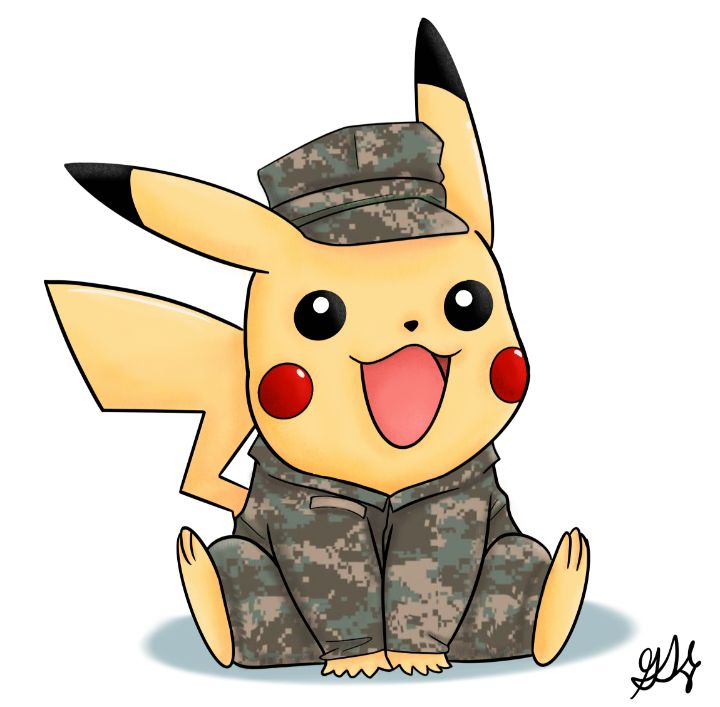 Army Pikachu - StacyFire - Digital Art & AI, Politics & Patriotism ...