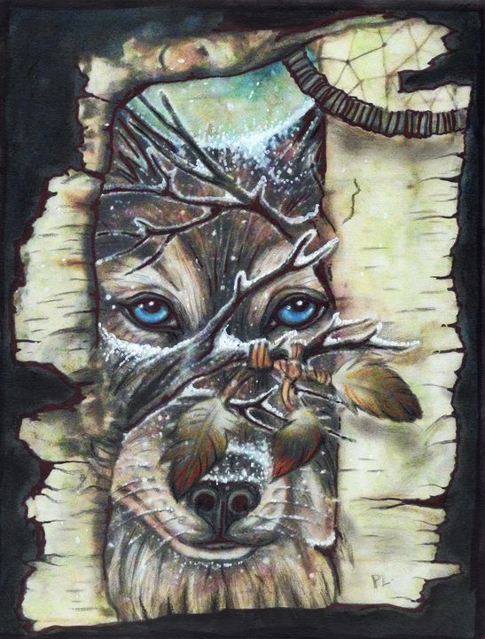 Blue Eyes Among the Birch - Kichi Sibi Memories - Paintings & Prints ...