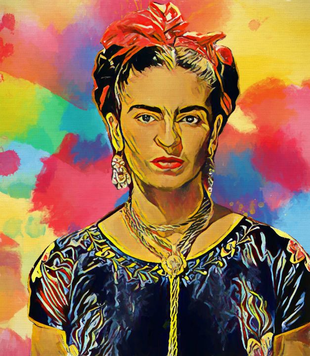 Frida Kahlo Color Painting - Mndphoto - Paintings & Prints, People ...