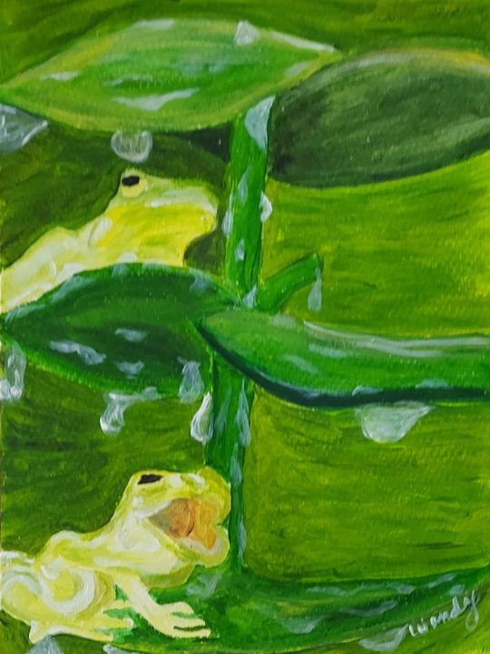 Frog duo - Wendy's Wellspring - Paintings & Prints, Animals, Birds ...
