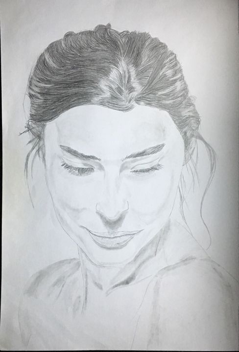 Portrait the Drawing Woman - HVVES - Drawings & Illustration, People ...