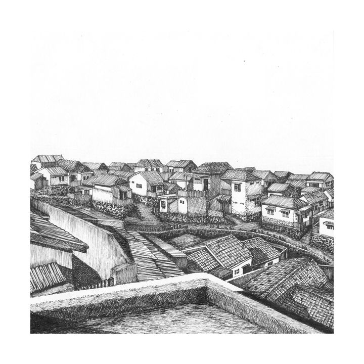 Urban Kampung in Indonesia - Wendy - Drawings & Illustration, Buildings ...