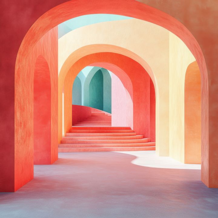 Colorful Archways in Abstract Archit - LynnoAti - Digital Art & AI ...