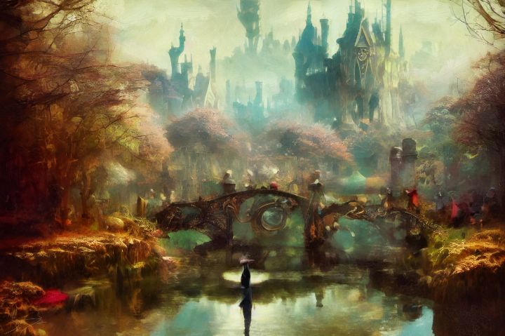 Wonderland Art Piece #1017 - Faraway Tales of Wonderland - Paintings ...