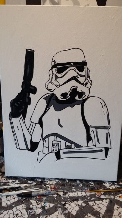 Star wars Hand Painted - Smart art - Paintings & Prints, Entertainment ...