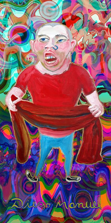 The soccer fan - Diego Manuel Rodriguez - Paintings & Prints, Humor ...