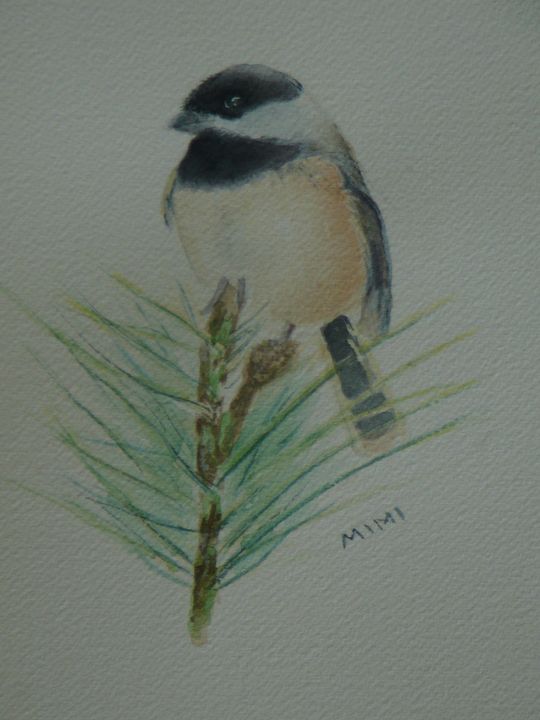 Chickadee - Mimi's Paintings - Paintings & Prints, Animals, Birds ...