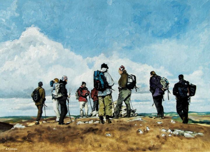 The Gathering. - Edward Martin - Paintings & Prints, People & Figures ...