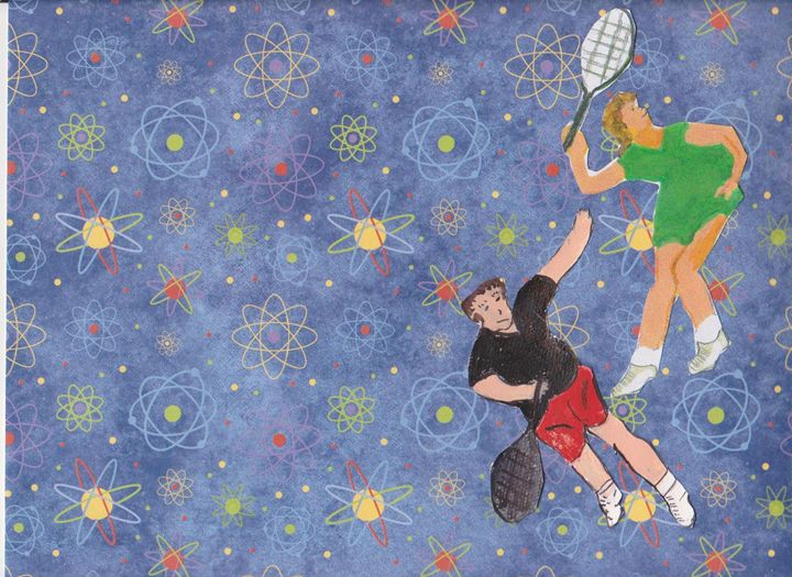 TENNIS PARTNERS - ART CREATIONS BY OLGA - Paintings & Prints, Sports ...