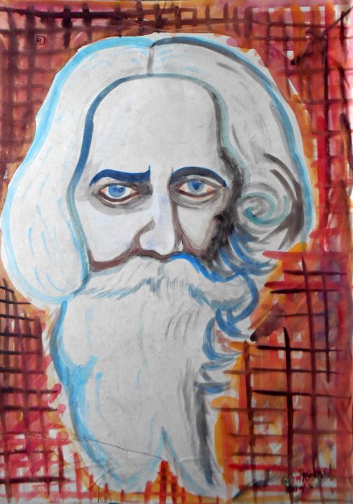 Portrait Of Tagor - Roy_all Art Gallery - Paintings & Prints, People ...