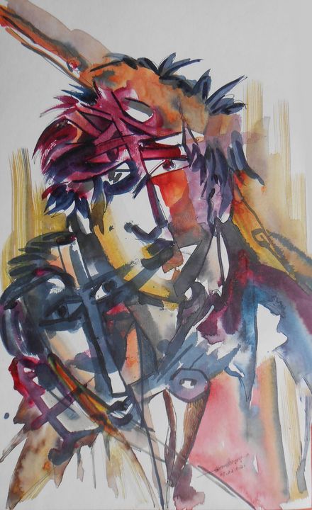 You And Me - Roy_all Art Gallery - Paintings & Prints, People & Figures ...