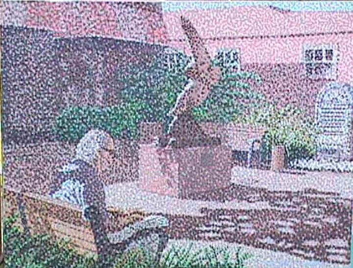 "Sunday News" acrylic Pointillism - Matthew K Moran - Paintings ...