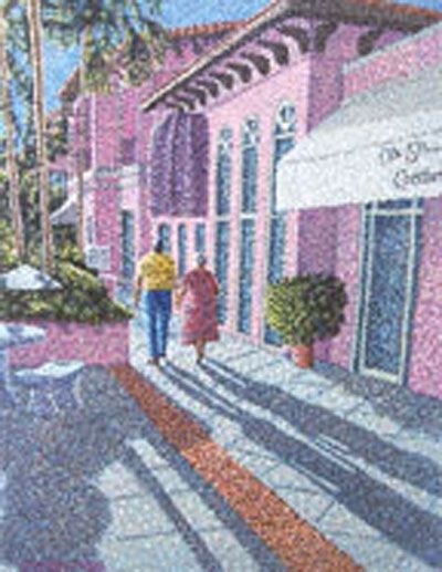"Sunday Shadows" acrylic Pointillism - Matthew K Moran - Paintings ...