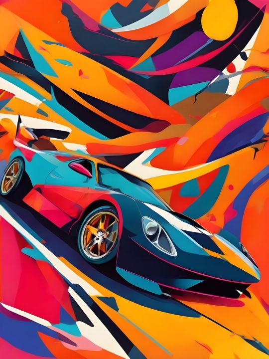 Vivid Velocity The Abstract Superca - Pixelsculpted - Digital Art & AI ...