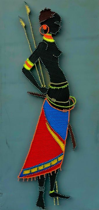 Woman warrior - Stringart@MTW - Paintings & Prints, Ethnic, Cultural ...