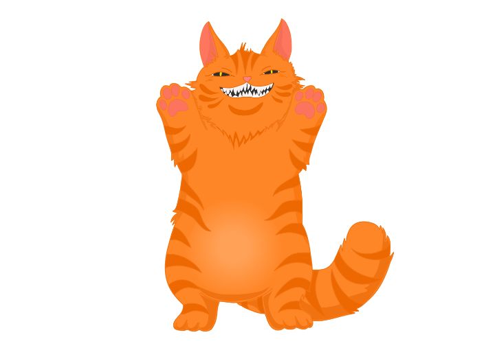 Cheeky Orange Cat - AchtungStudio - Paintings & Prints, Animals, Birds ...