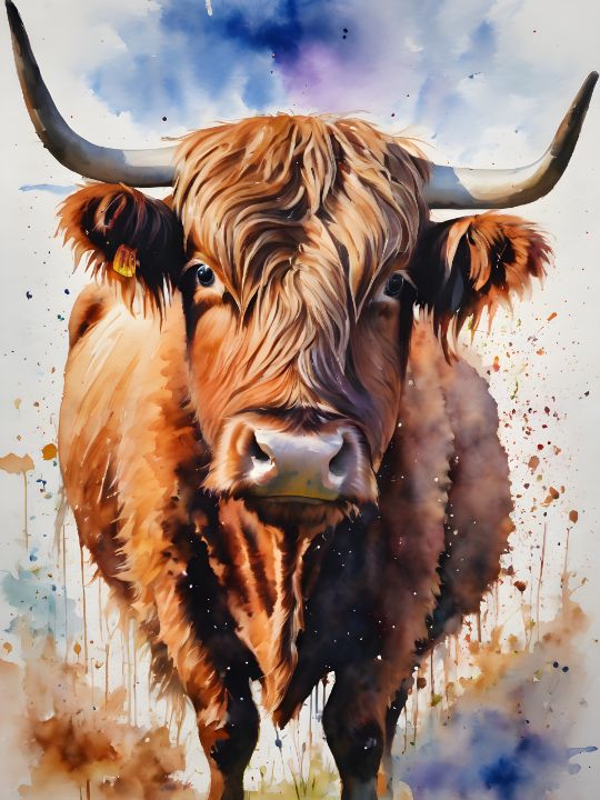 Cow Abstraction: Nature's Whimsy - Digital-ai - Digital Art, Animals ...