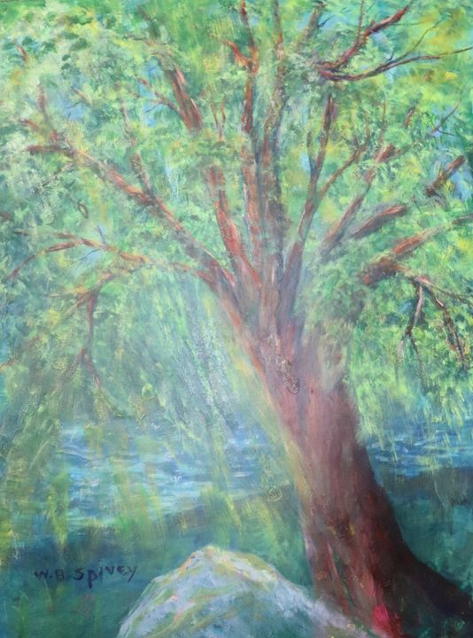 Summer tree, 3 x 4 - SpiveyArt - Paintings & Prints, Flowers, Plants ...