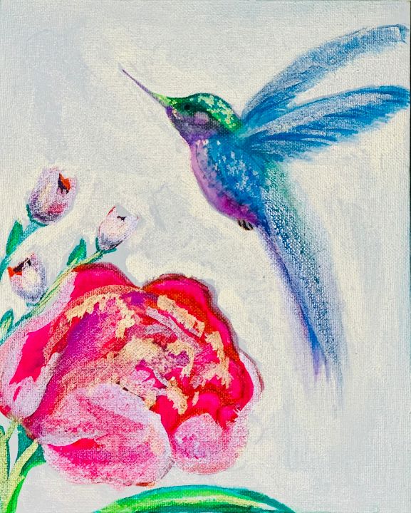 Happy Hummer - AchieverB - Paintings & Prints, Animals, Birds, & Fish ...