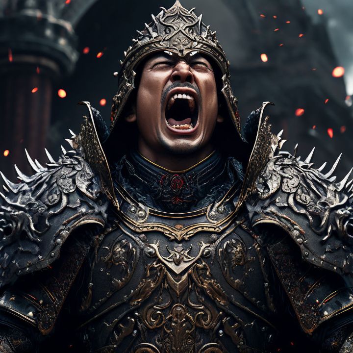 Screaming Gothic Warrior King - Full Moon Digital Products - Digital Art & AI, People & Figures ...