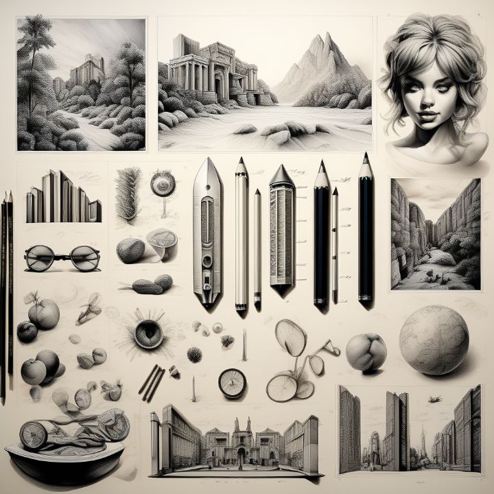 Pencil Drawings - Full Moon Digital Products - Drawings & Illustration ...