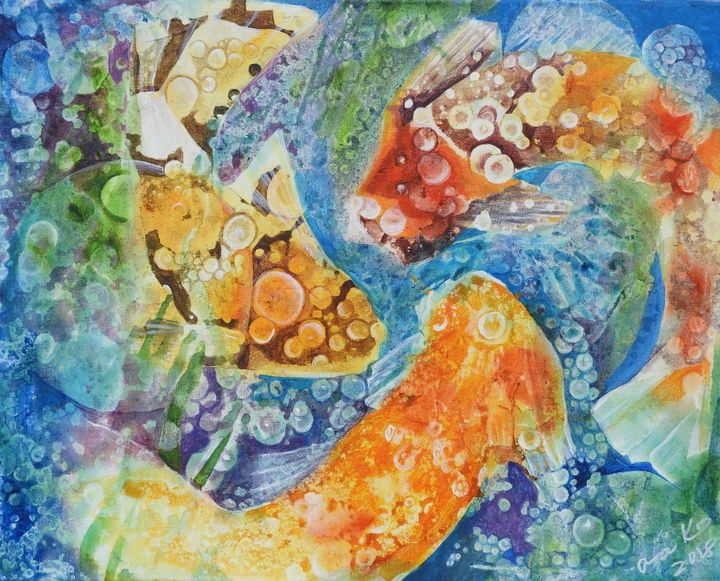Koi Boys - Anna Kekesi-Kim - Paintings & Prints, Animals, Birds, & Fish ...
