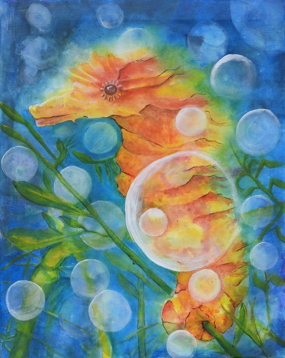 Seahorse - Anna Kekesi-Kim - Paintings & Prints, Animals, Birds, & Fish ...