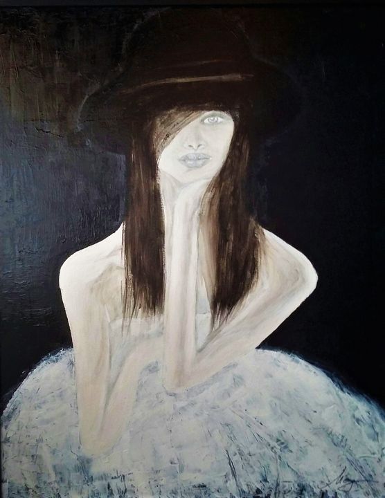 Pondering - Magda Popovici Art Gallery - Paintings & Prints, People ...