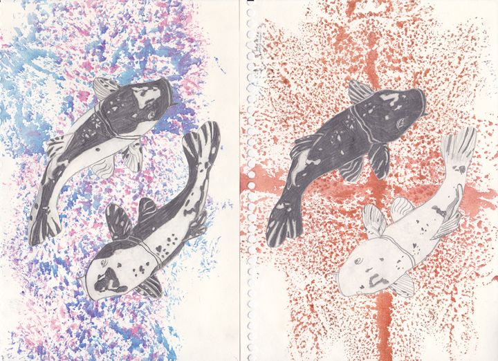 Dual Fish - Tobe Solkin - Drawings & Illustration, Animals, Birds ...