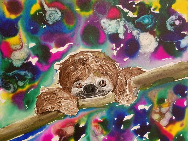 Sloth Suprise - Faces Of The Endangered - Paintings & Prints, Animals ...