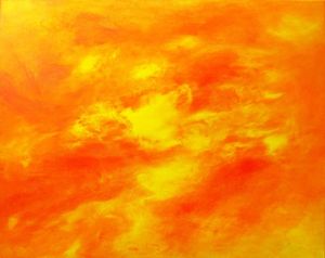 Sun, Large Abstract Canvas Painting - ArtBySarahHinnant - Paintings ...