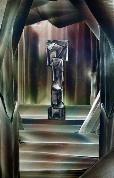 The Green interior - Hratch Israelian - Paintings & Prints, Abstract ...