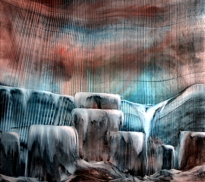 waterfall - Hratch Israelian - Paintings & Prints, Abstract, Movement ...