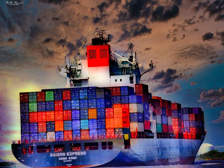 Container Ship - M.H. Braswell Photographs - Photography, Vehicles ...