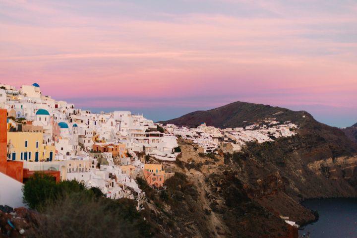 Pink Sky on Santorini - Caitlin Page - Photography, Places & Travel ...