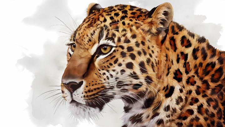 Lepoard watercolor Art - Stream Clouds - Digital Art & AI, Animals ...