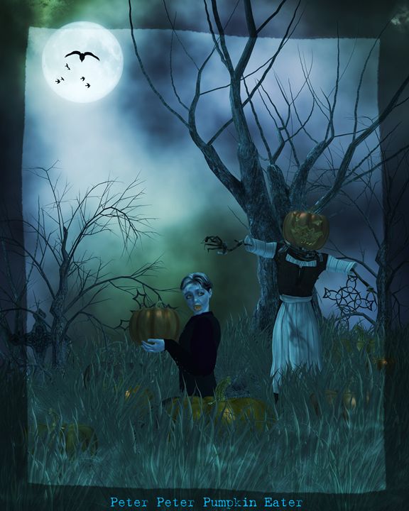 Peter Peter Pumpkin Eater - Kathy Gold Art - Digital Art & AI ...